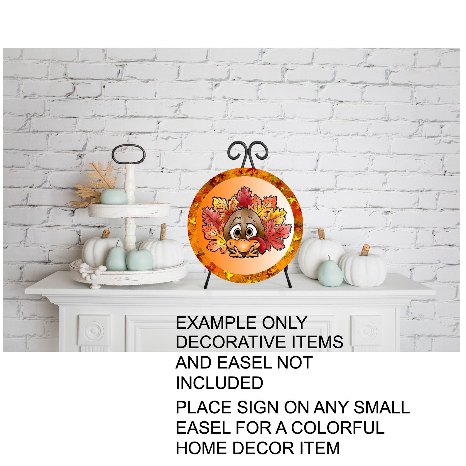 Cute Turkey Wreath Sign, Signs for Wreaths, Metal Wreath Signs, Home ...