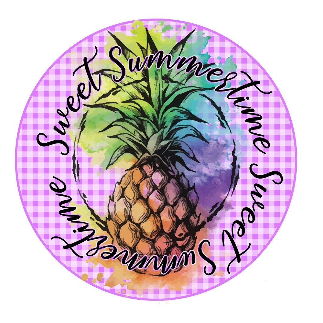 Sweet Summertime Pineapple Sign, Wreath Sign, Wreath Attachment, Door ...