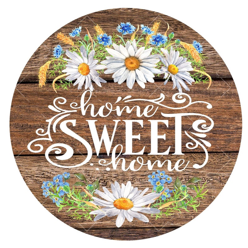 Home Sign With Wreath - Etsy