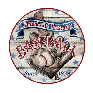 Baseball Wreath Sign, Signs for Wreaths, Metal Wreath Sign, Home Decor ...