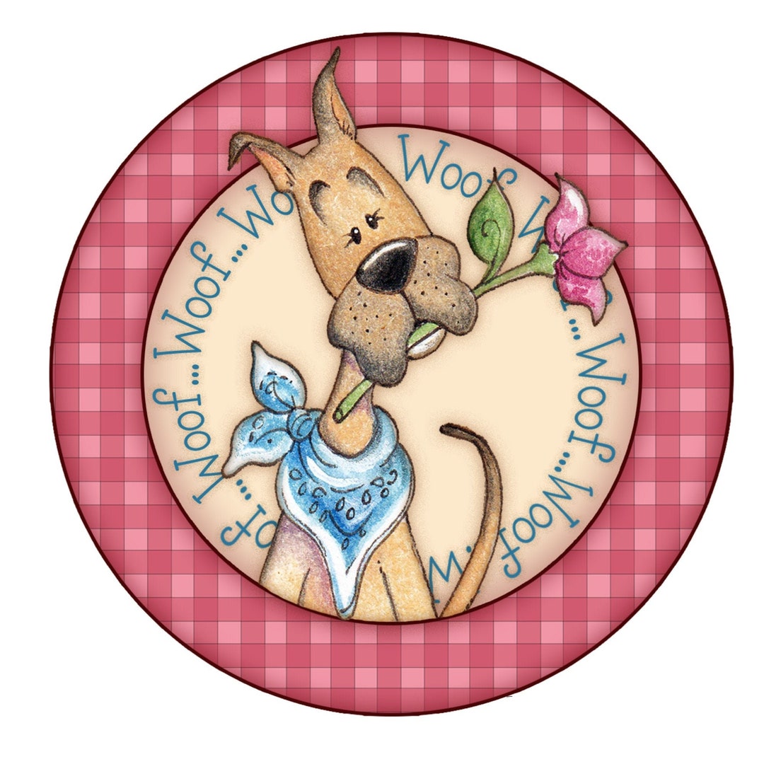 Dog Sign, Wreath Sign, Wreath Attachment, Cute Dog Sign, Pet Sign ...