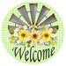 Round Welcome Windmill Summer Sign, Wreath Sign, Wreath Attachment ...