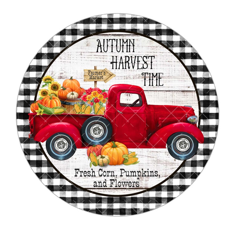 Red Truck Fall Decor - Etsy