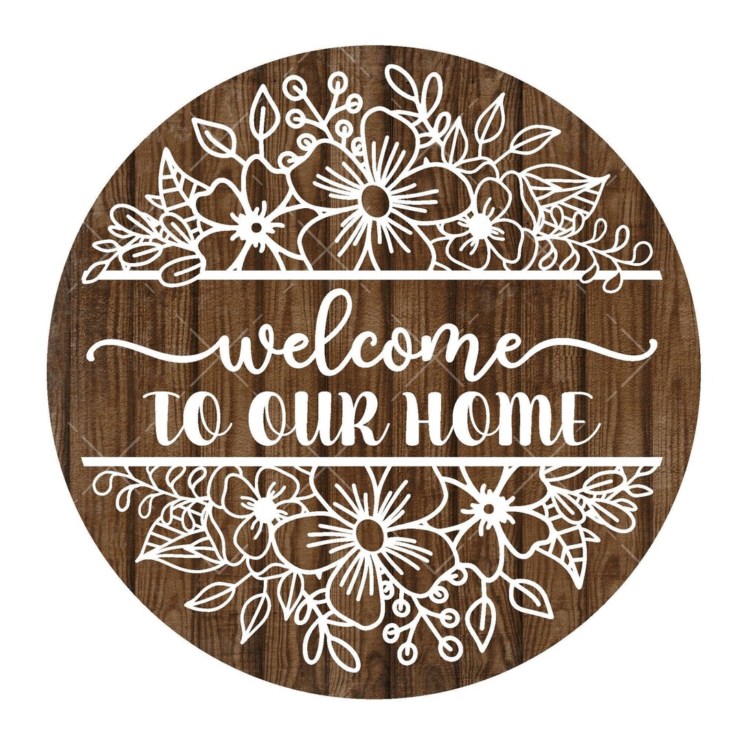 Welcome to Our Home Wreath Sign, Metal Wreath Sign, Signs for Wreaths ...