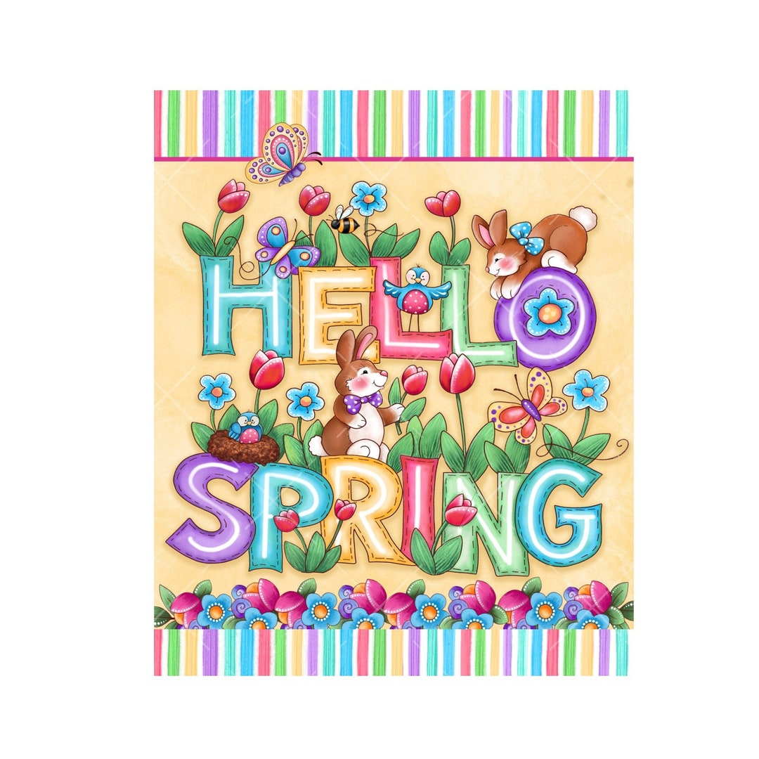 Hello Spring Wreath Sign, Metal Wreath Sign, Signs for Wreaths, 8x10 ...