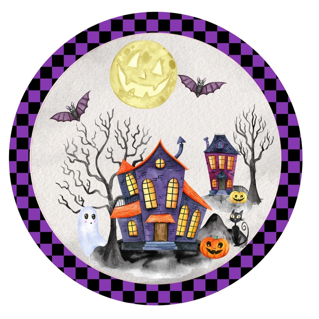 Witch House Wreath Sign, Wreath Attachment, Metal Sign, Halloween ...