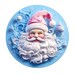 Santa Pink and Blue Wreath Sign Metal Wreath Sign Round - Etsy