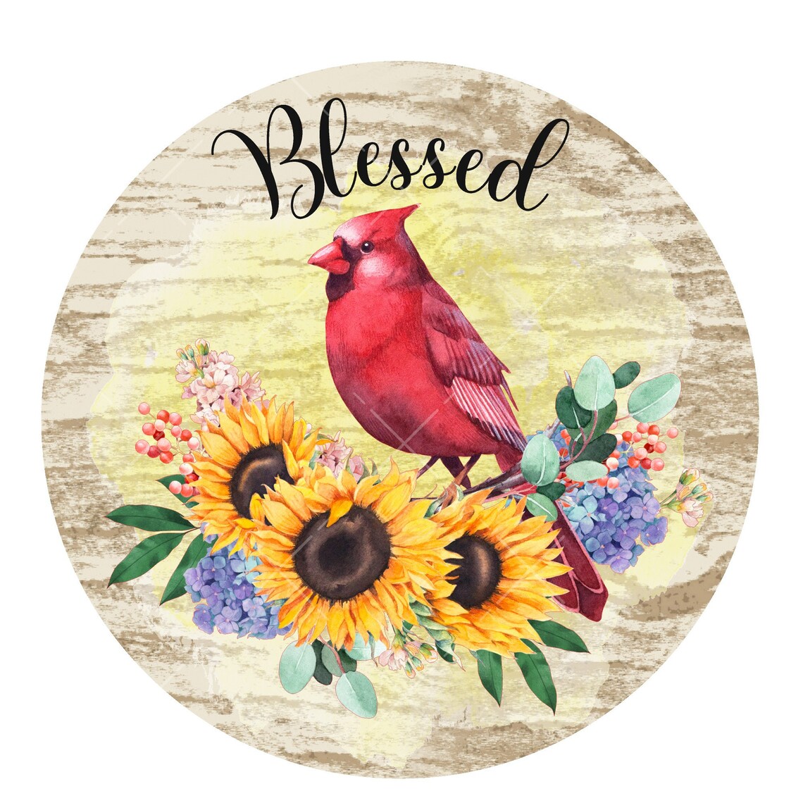 Blessed Cardinal Wreath Sign Metal Wreath Sign Signs for - Etsy