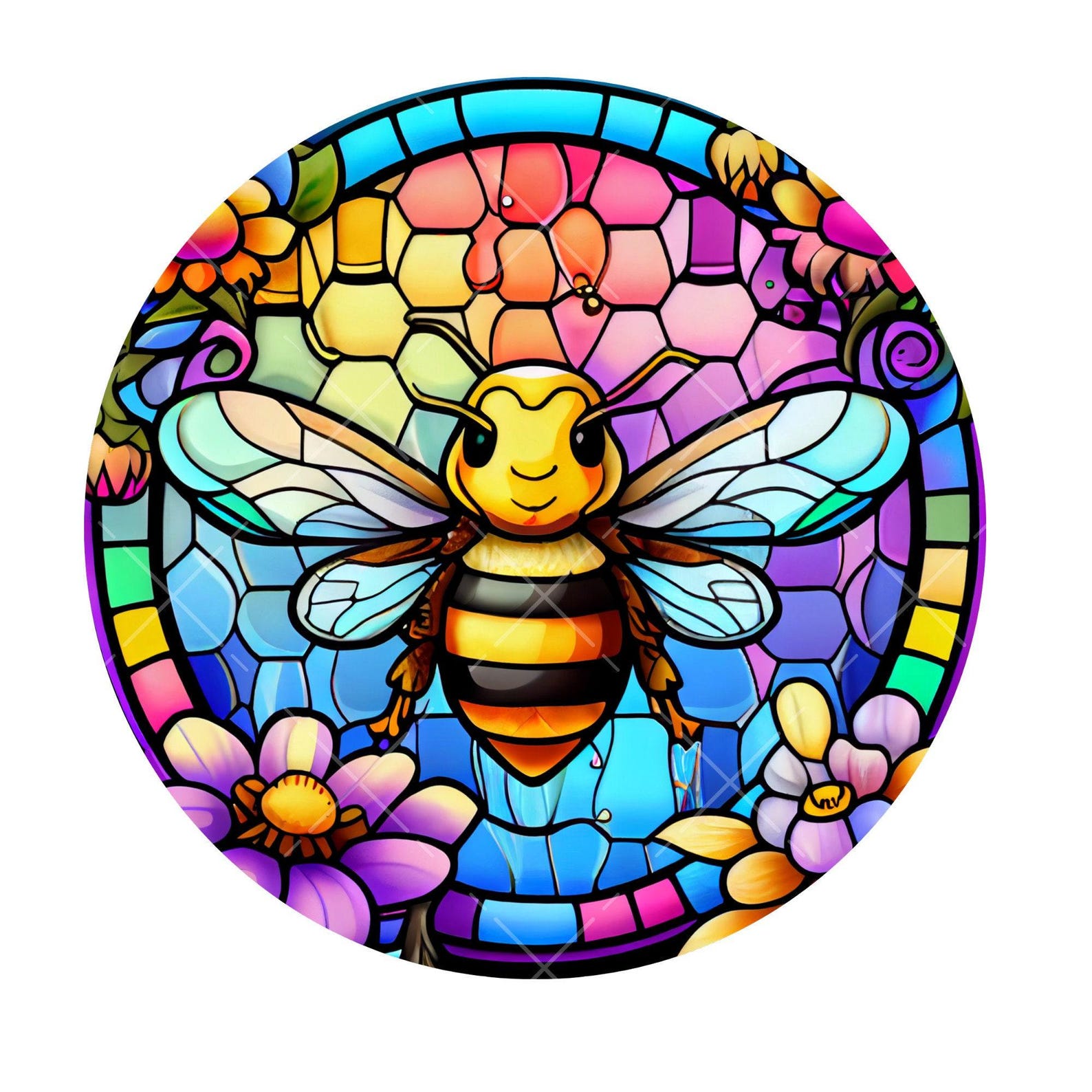 Cute Bee Wreath Sign, Metal Wreath Sign, Signs for Wreaths, Round ...