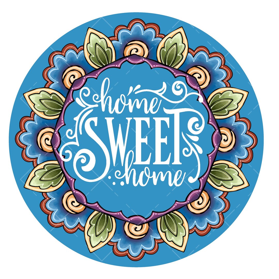 Home Sweet Home Boho Wreath Sign, Metal Wreath Sign, Signs for Wreaths ...