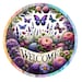 Purple Floral Welcome Wreath Sign, Metal Wreath Sign, Round Wreath Sign ...
