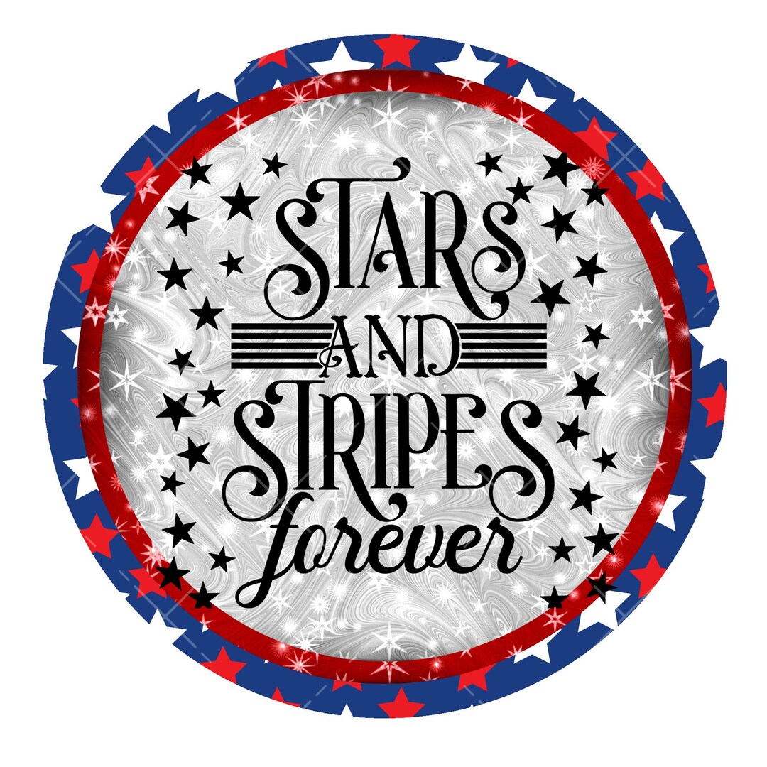 Stars and Stripes Forever Wreath Sign, Patriotic Wreath Sign, Metal ...