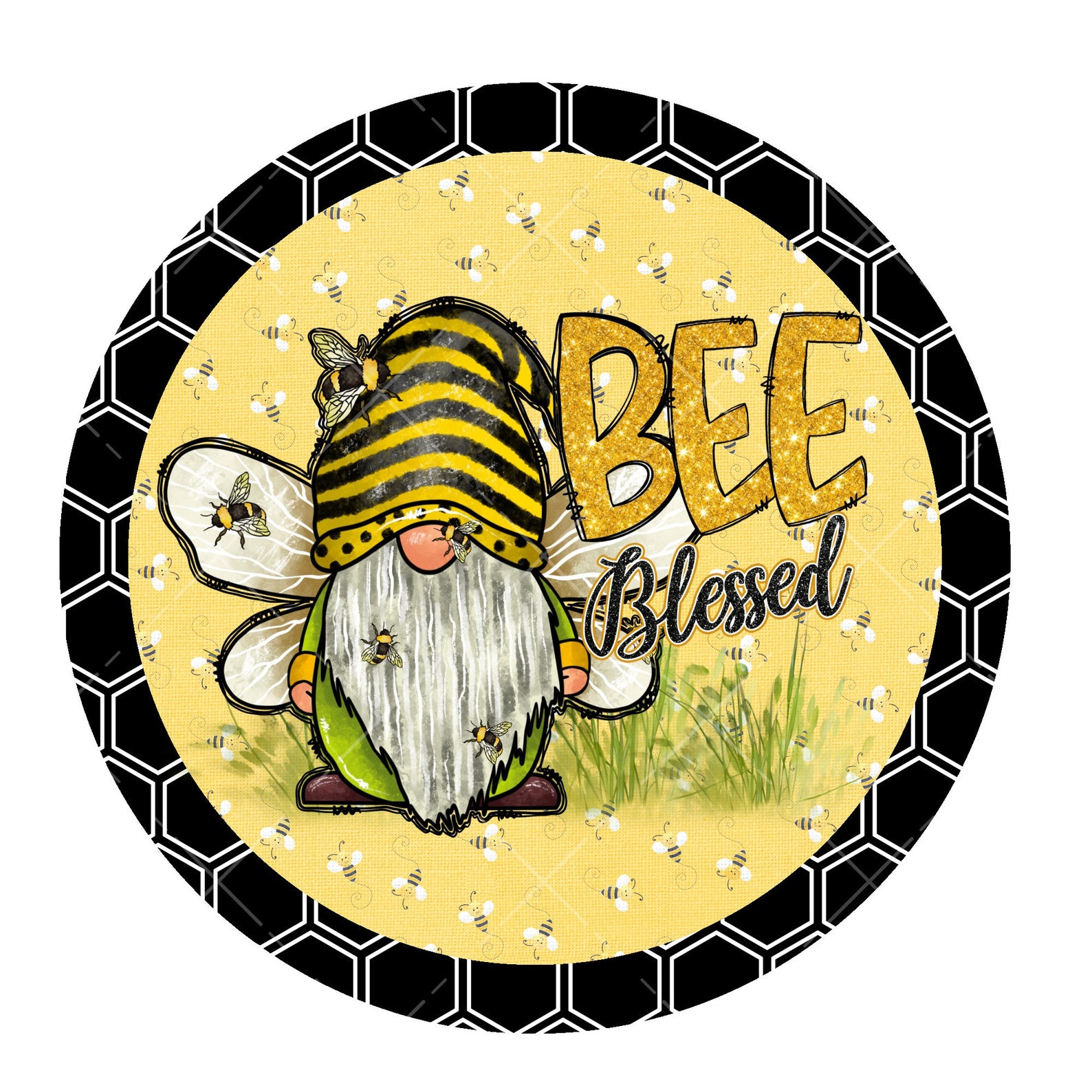 Bee Blessed Wreath Sign Metal Wreath Sign Signs for Wreaths - Etsy