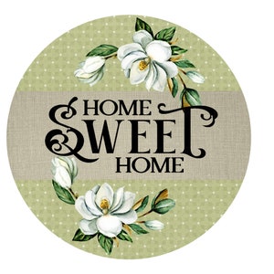 Magnolia Home Sweet Home Wreath Sign, Sign for Wreath, Metal Wreath ...