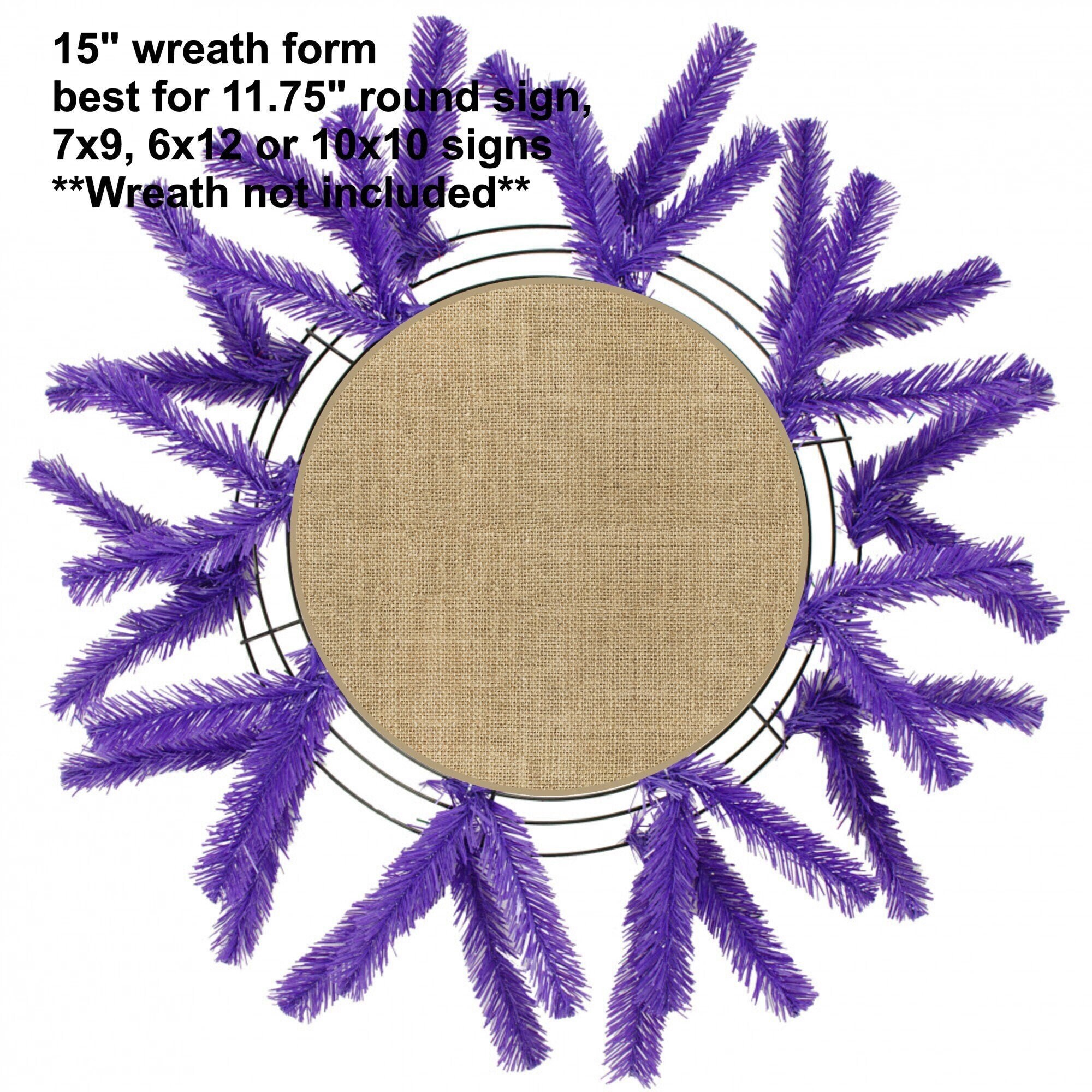 Round Santa Face Sign Wreath Sign Wreath Attachment Metal - Etsy