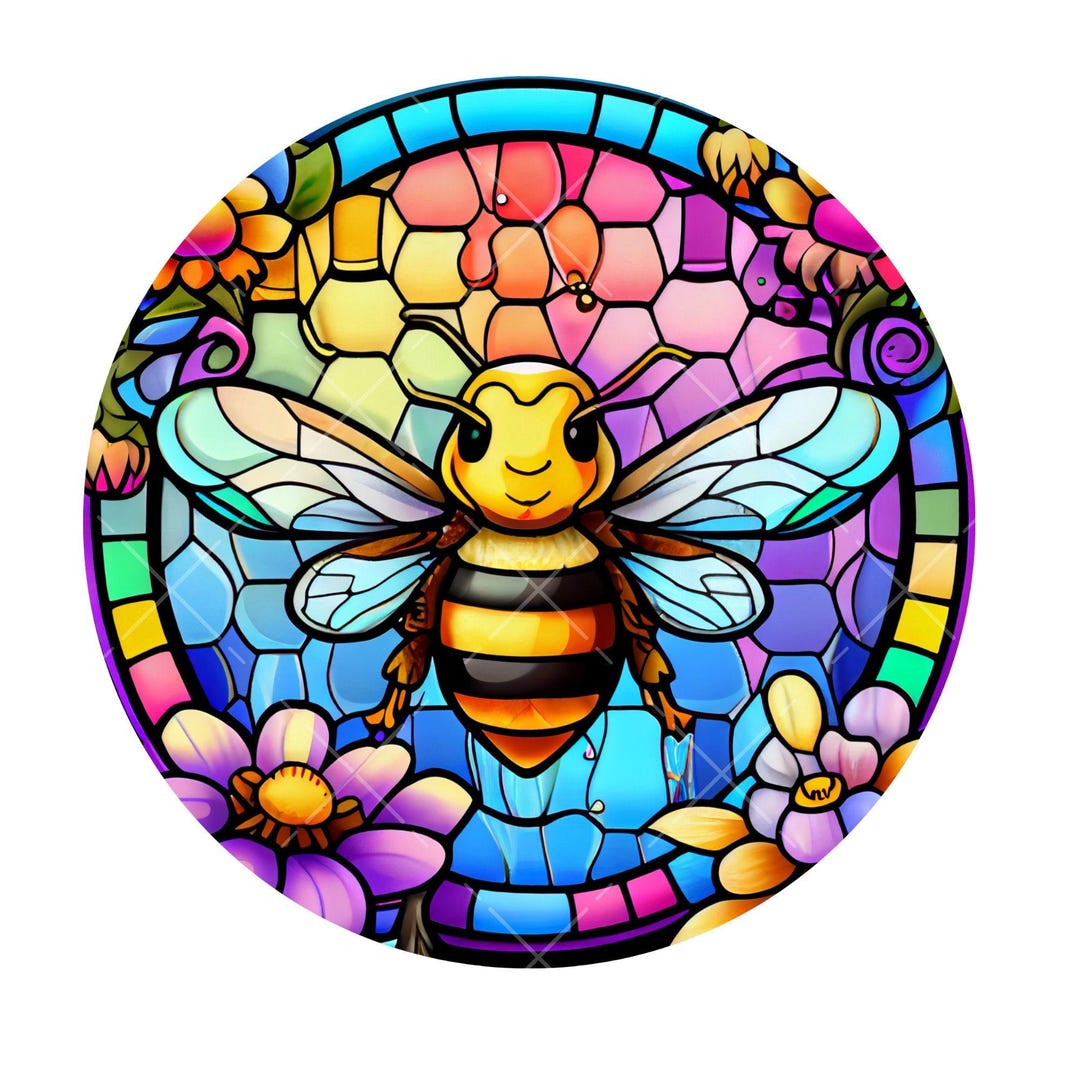 Cute Bee Wreath Sign, Metal Wreath Sign, Signs for Wreaths, Round ...