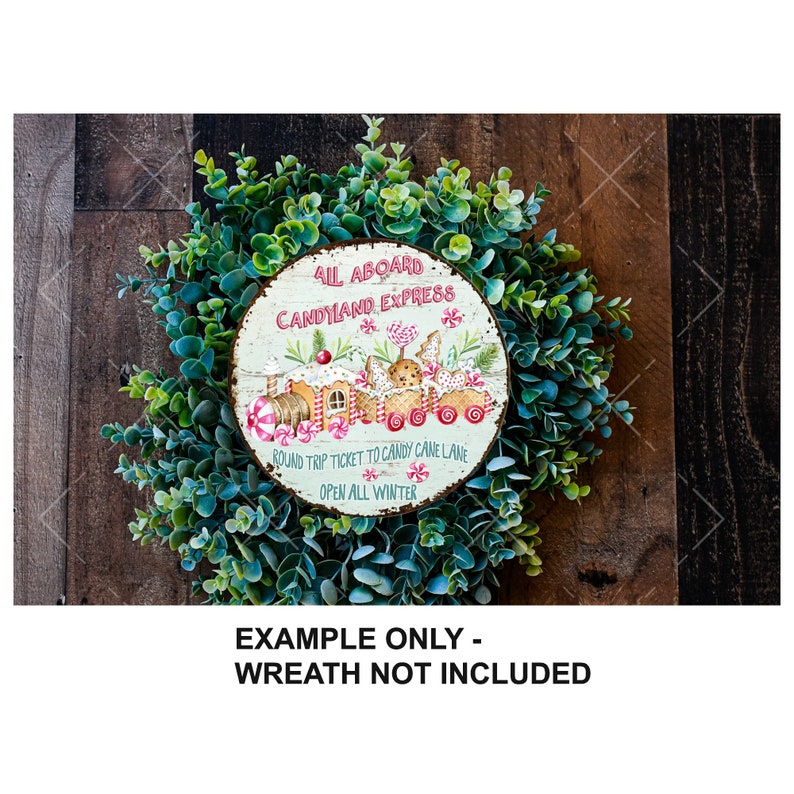 Candyland Express Wreath Sign, Metal Wreath Sign, Signs for Wreaths ...