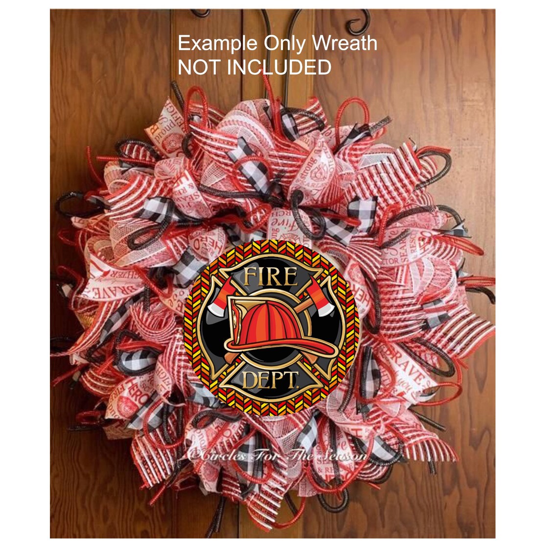 Wreath Sign Wreath Attachment Firefighter Wreath Sign Fire - Etsy