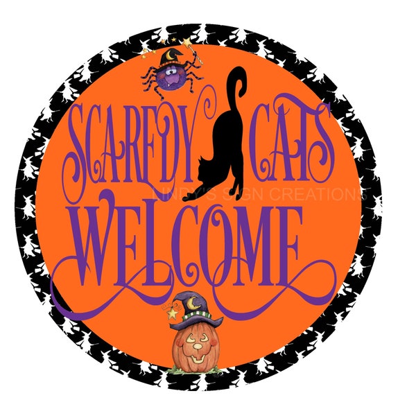 Scaredy Cats Sign - Etsy