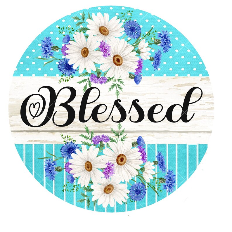 Blessed Wreath Sign Metal Wreath Sign Sign for Wreaths - Etsy