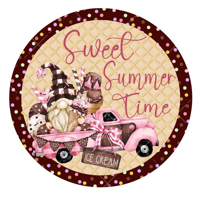 Sweet Summertime Ice Cream Cone Wreath Sign Metal Wreath - Etsy