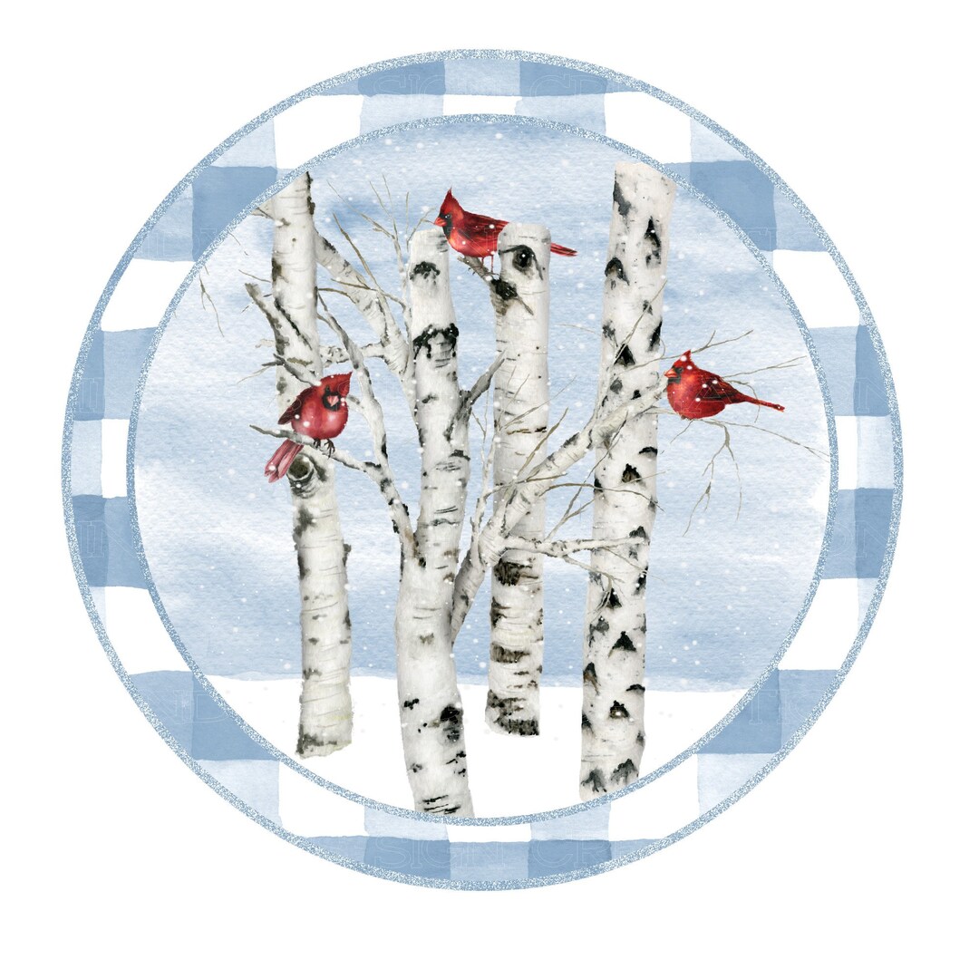 Winter Cardinals Wreath Sign, Metal Wreath Sign, Sign for Wreaths ...