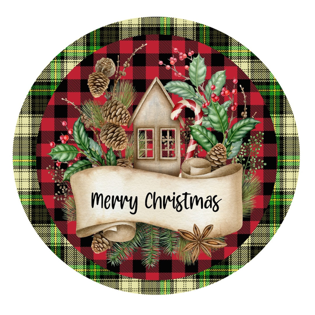 Merry Christmas Wreath Sign, Wreath Attachment, Metal Wreath Sign ...