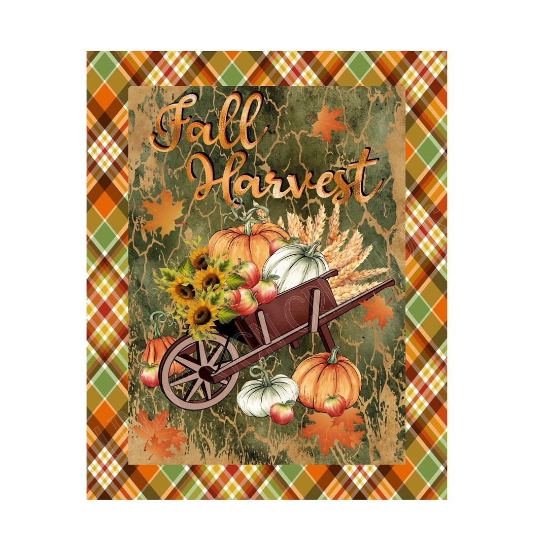 Fall Harvest Wreath Sign, Metal Wreath Sign, Wreath Center, 8x10 Wreath ...