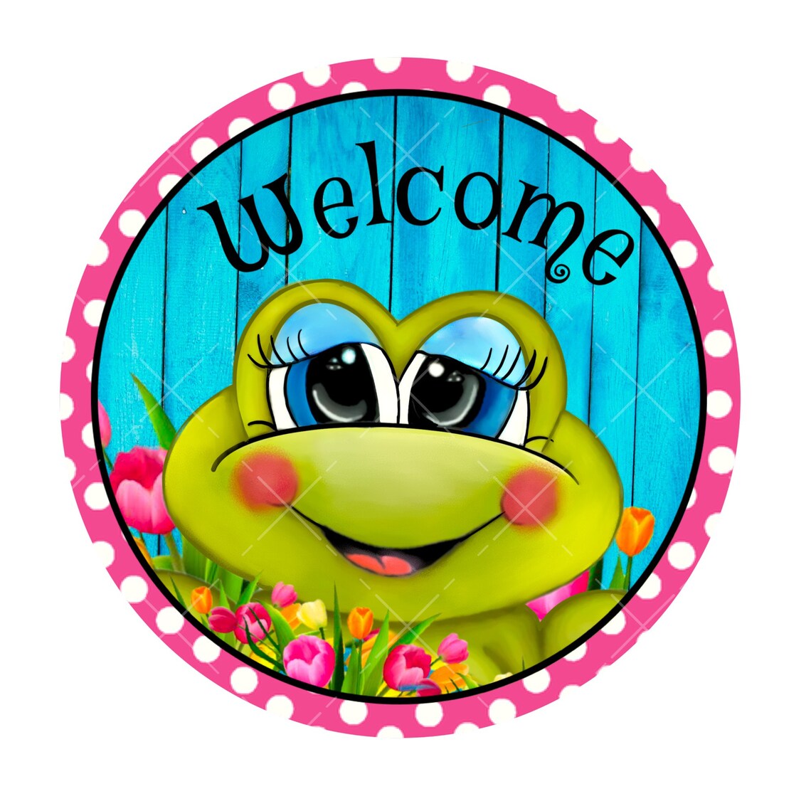 Cute Frog Welcome Wreath Sign Metal Wreath Sign Signs for - Etsy