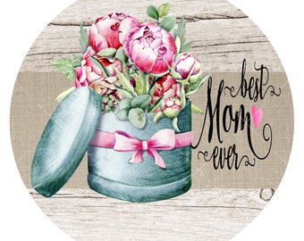 Best Mom Round Sign - Etsy