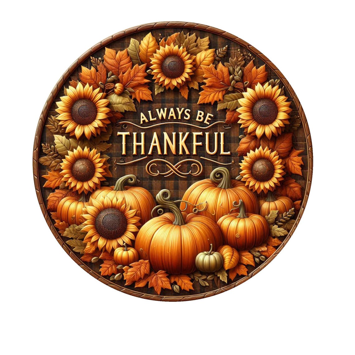 Always Be Thankful Wreath Sign, Fall Wreath Sign, Metal Wreath Sign ...