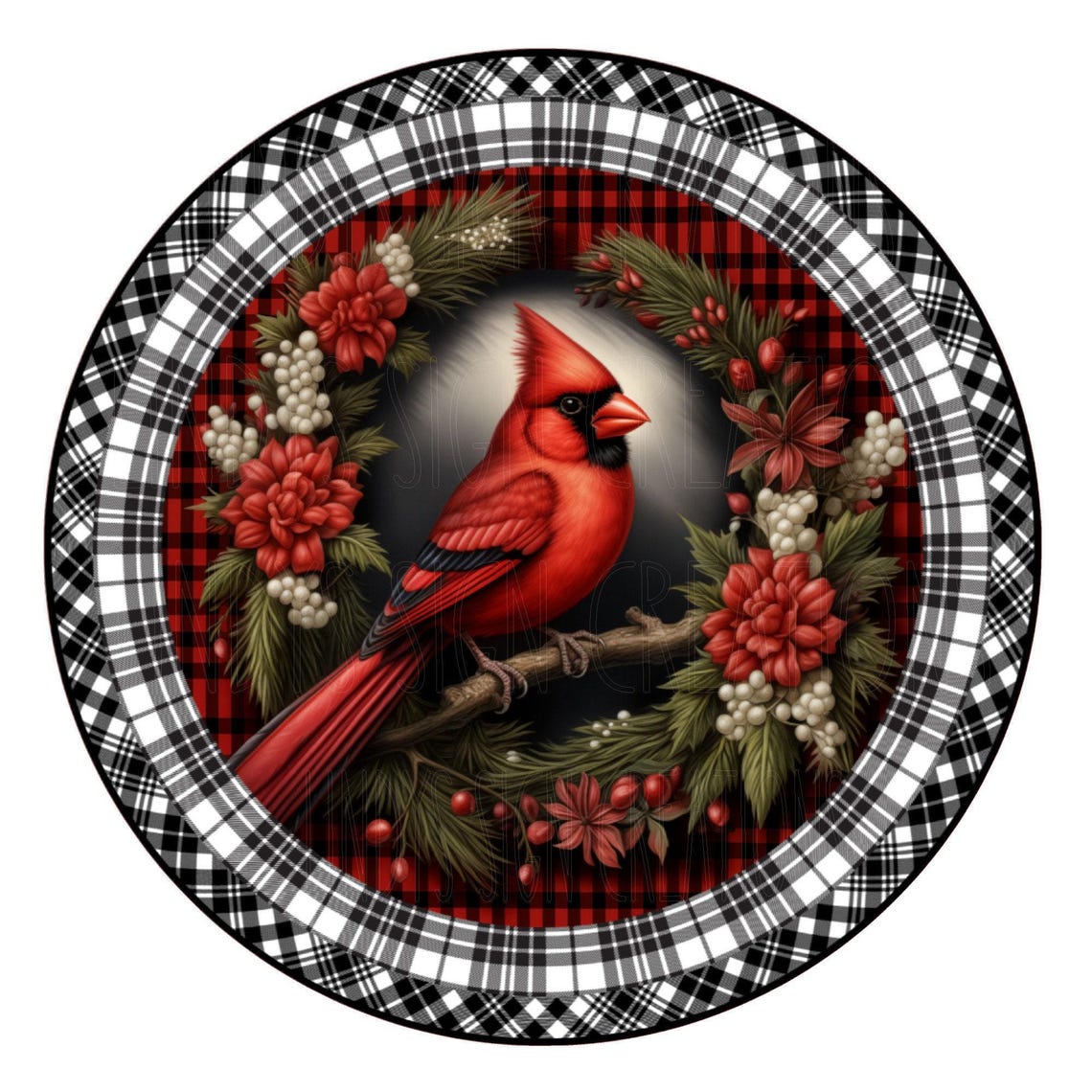 Cardinal Wreath Sign, Metal Wreath Sign, Round Wreath Sign, Lindys Sign ...