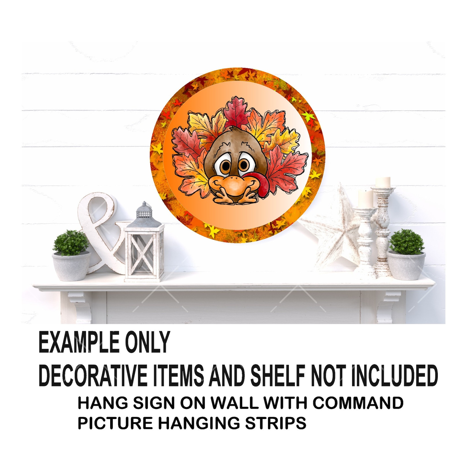 Cute Turkey Wreath Sign, Signs for Wreaths, Metal Wreath Signs, Home ...