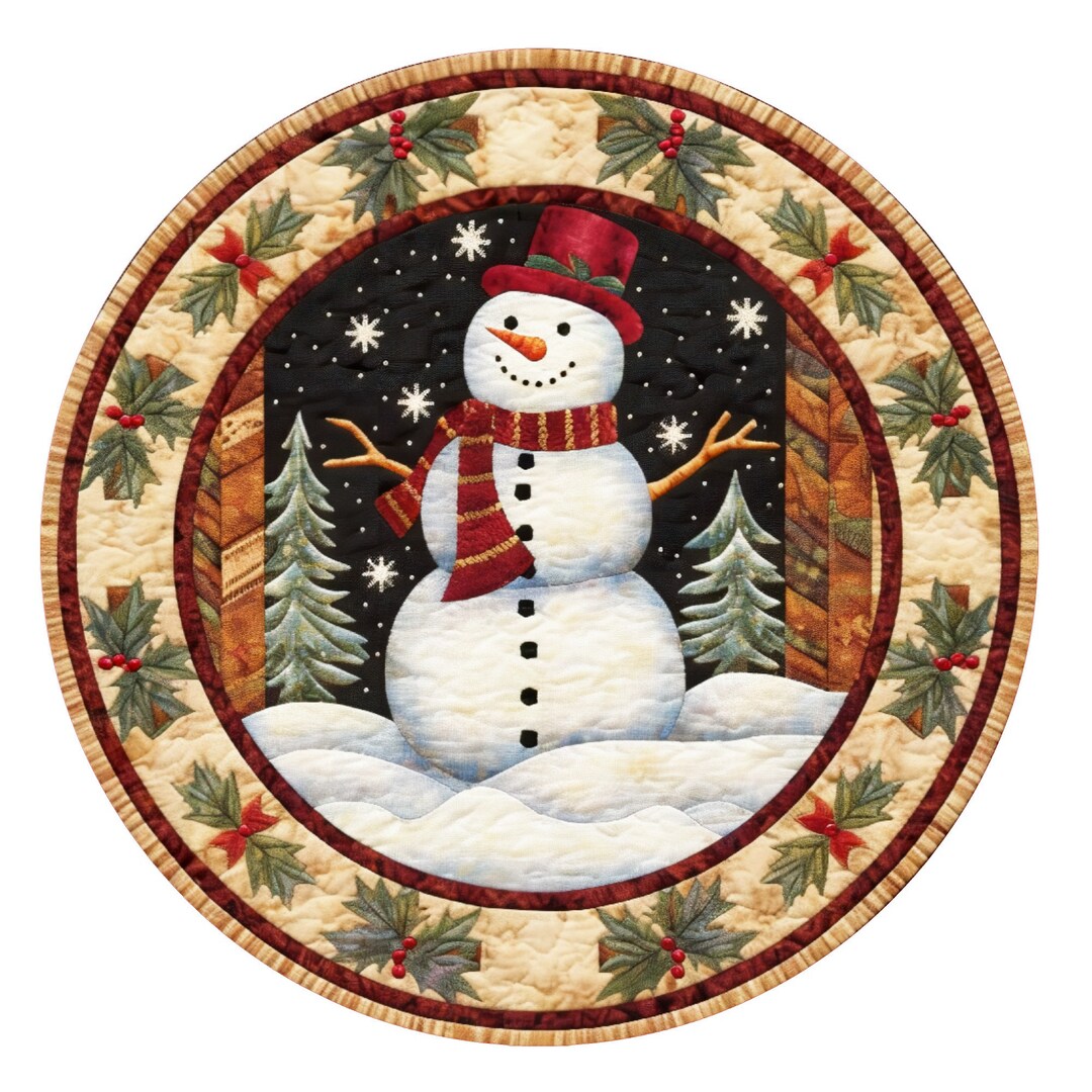 Faux Quilted Snowman Wreath Sign, Metal Wreath Sign, Signs for Wreaths ...