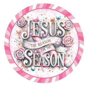 Jesus is the Reason for the Season Wreath Sign, Metal Wreath Sign ...