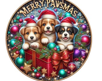 Christmas Gnome Santa Wreath Sign, Metal Wreath Sign, Round Wreath Sign ...