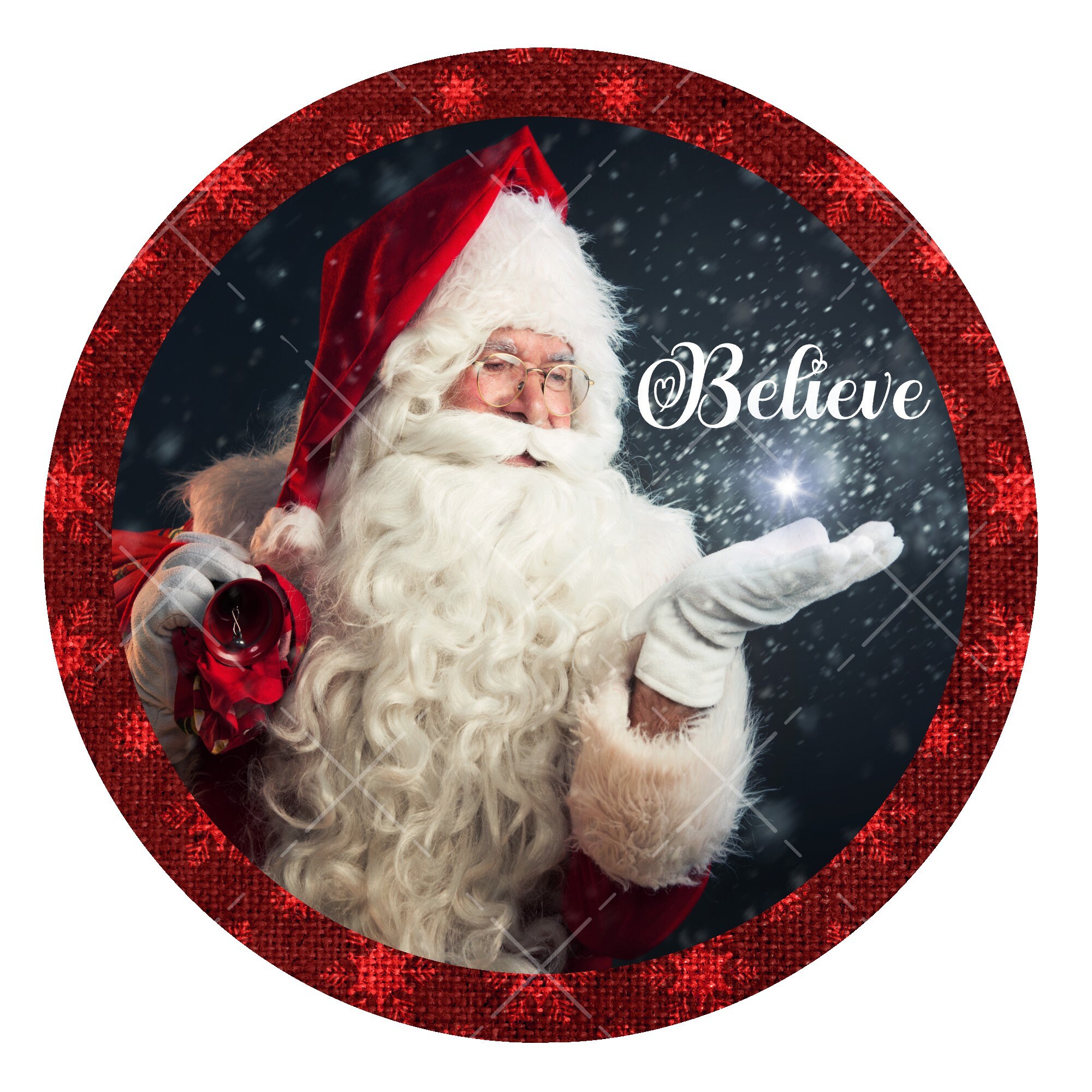 Santa Believe Wreath Sign, Metal Wreath Sign, Signs for Wreaths ...