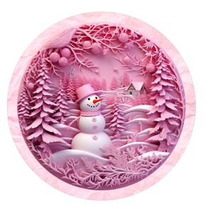 Pink Snowman Wreath Sign, Metal Wreath Sign, Winter Wreath Sign, Round ...