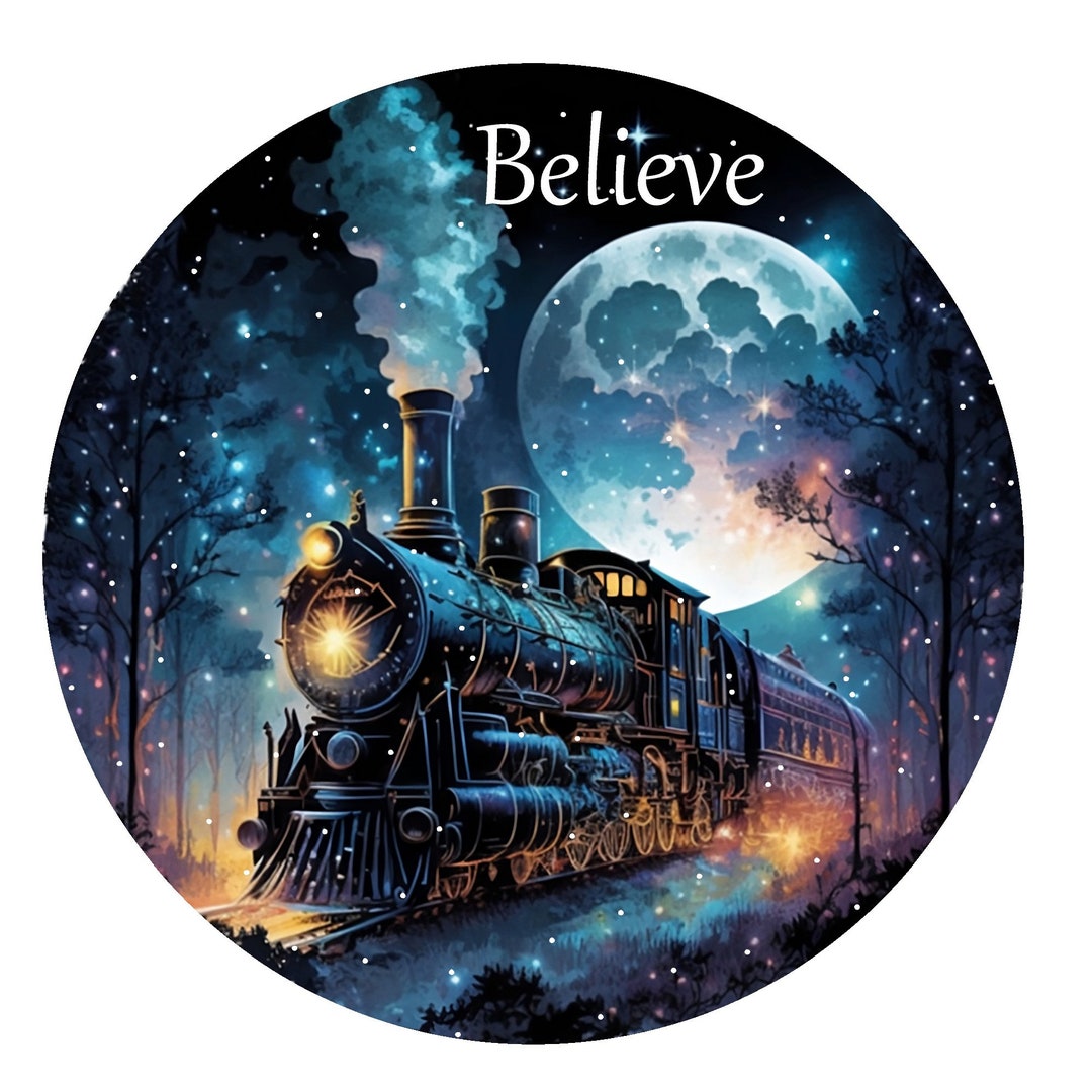 Christmas Train Wreath Sign, Metal Wreath Sign, Signs for Wreaths ...