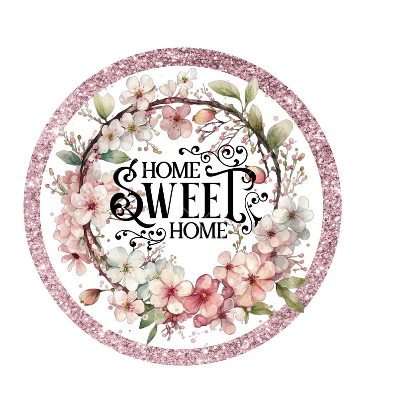 Home Sign With Wreath - Etsy