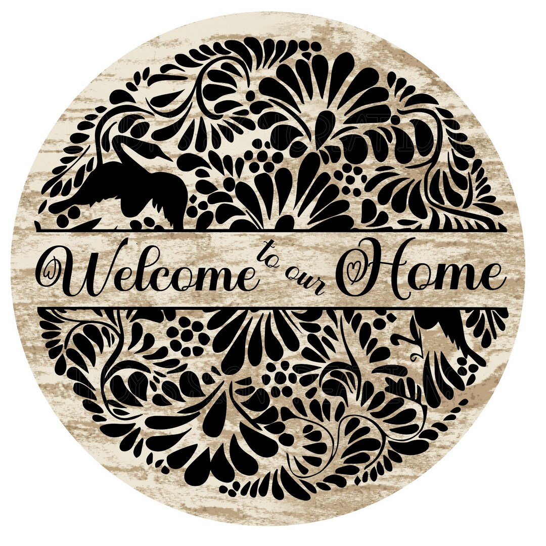 Welcome to Our Home Wreath Sign, Metal Wreath Sign, Sign for Wreath ...