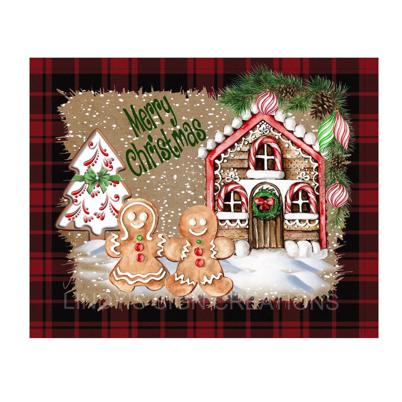 Gingerbread Merry Christmas Wreath Sign, Wreath Center, Metal Wreath ...