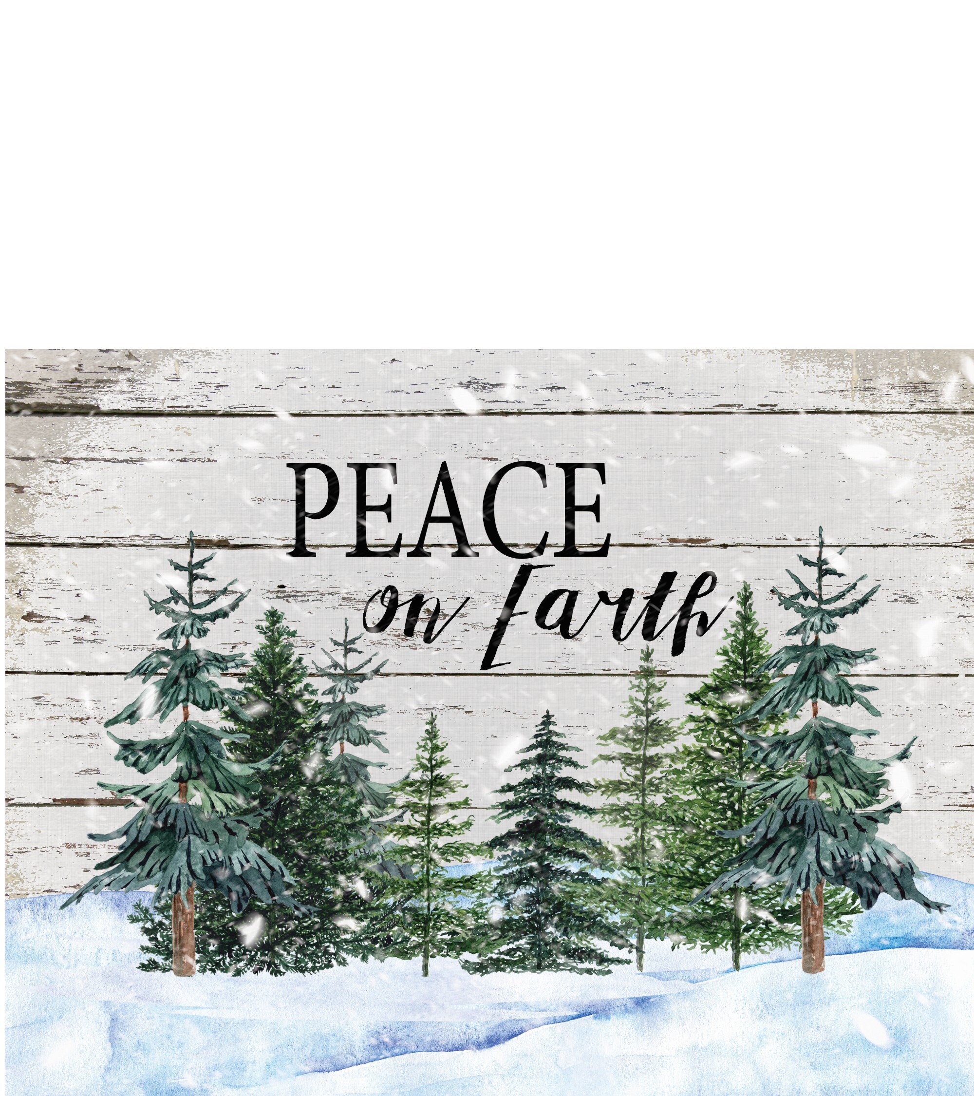 Home Décor Peace on Earth Christmas Winter Sign Round Christmas Sign ...