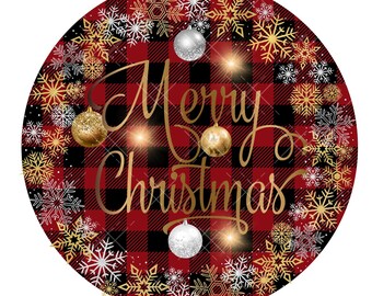 Winter, Christmas, Deer Sign, Metal Sign Round Sign, Wreath Attachment ...