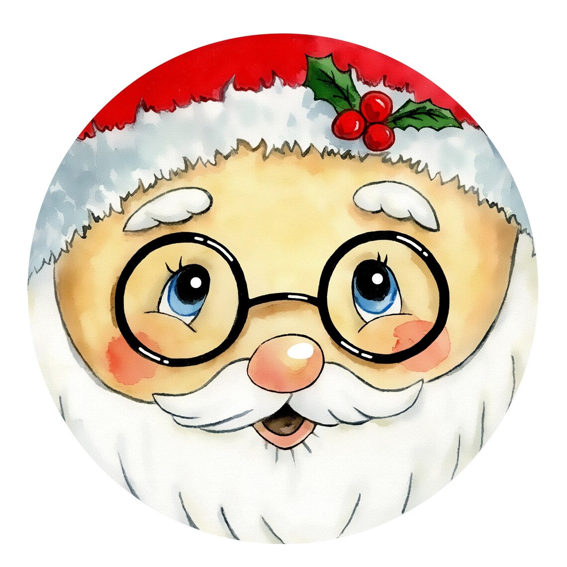 Round Santa Face Sign Wreath Sign Wreath Attachment Metal - Etsy