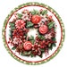 Peppermint Christmas Wreath Sign, Metal Wreath Sign, Round Wreath Sign ...
