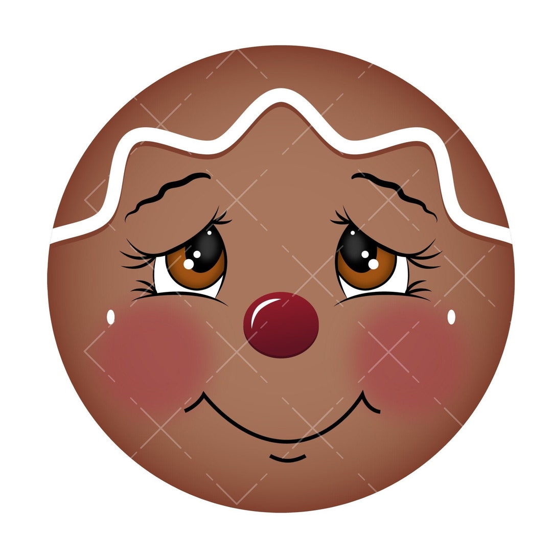 Gingerbread Face Wreath Sign, Metal Wreath Sign, Brown Eye Gingerbread ...