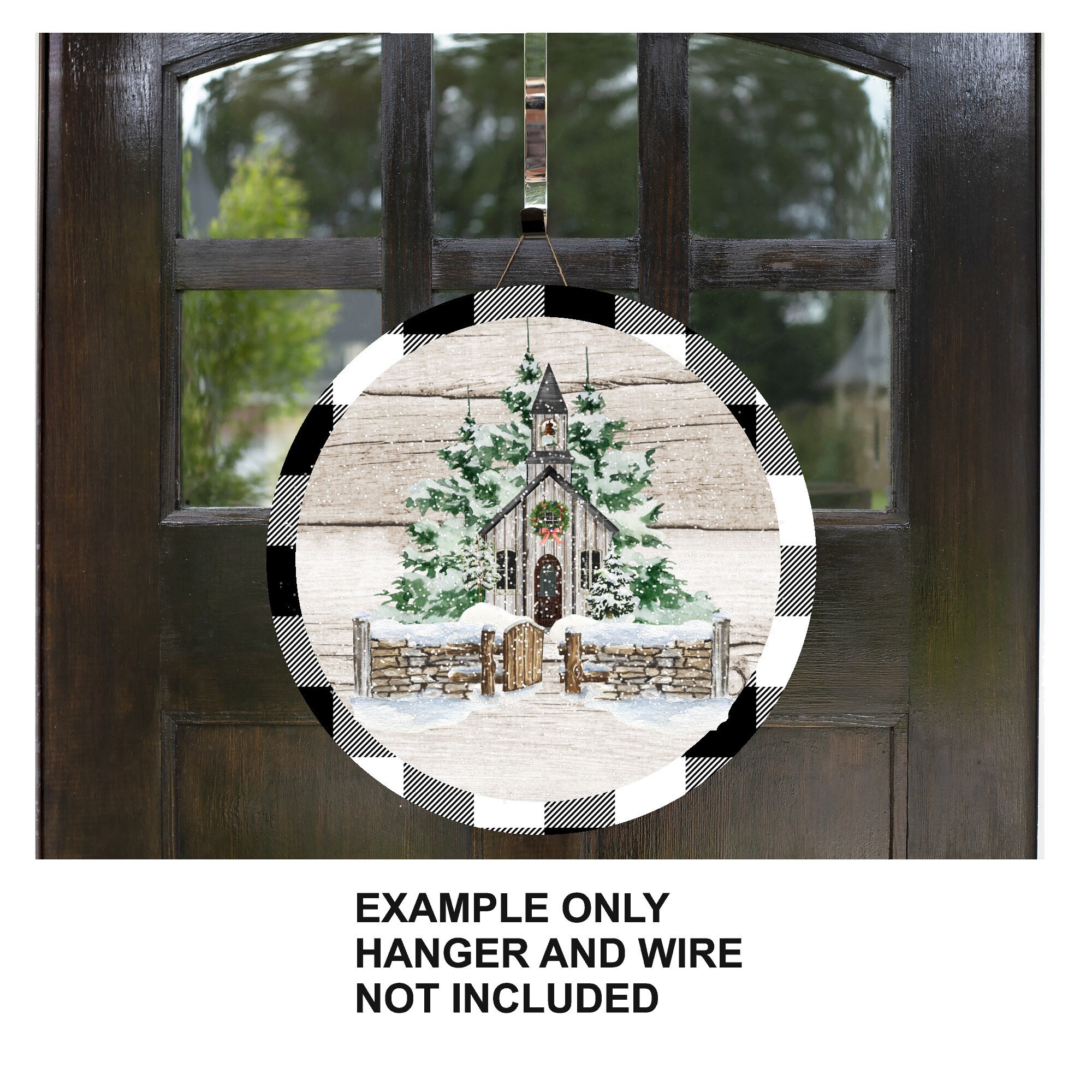 Winter Church Wreath Sign Metal Wreath Sign Signs for - Etsy