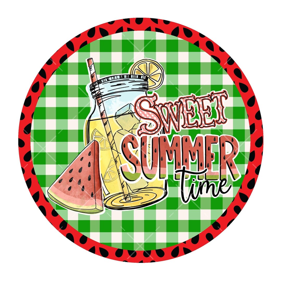 Sweet Summertime Wreath Sign, Metal Wreath Sign, Signs for Wreaths ...
