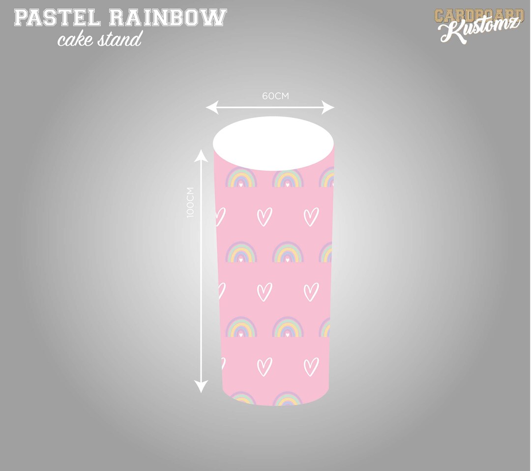 Pastel Rainbow Cake Plinth, Cake Podium, Cake Stand - Etsy